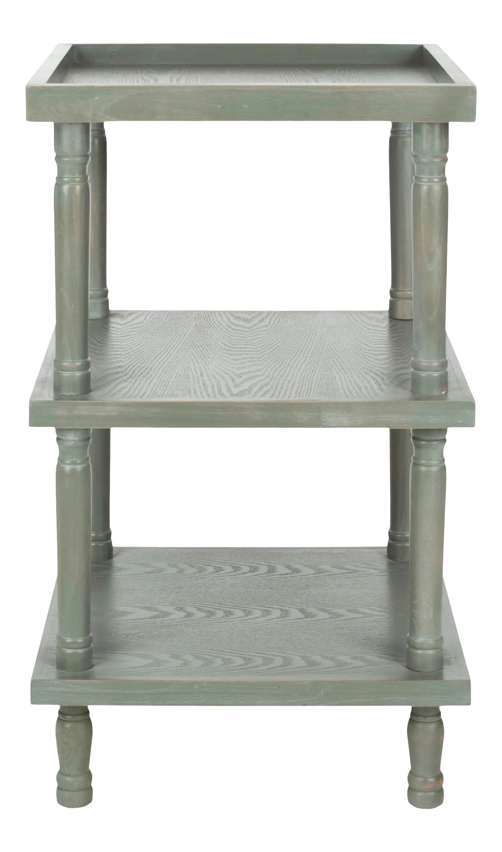 3 Tier Side Table in French Grey | Chairish