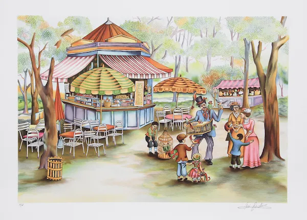 Ari Gradus, "The Bird Man," Lithograph | Chairish