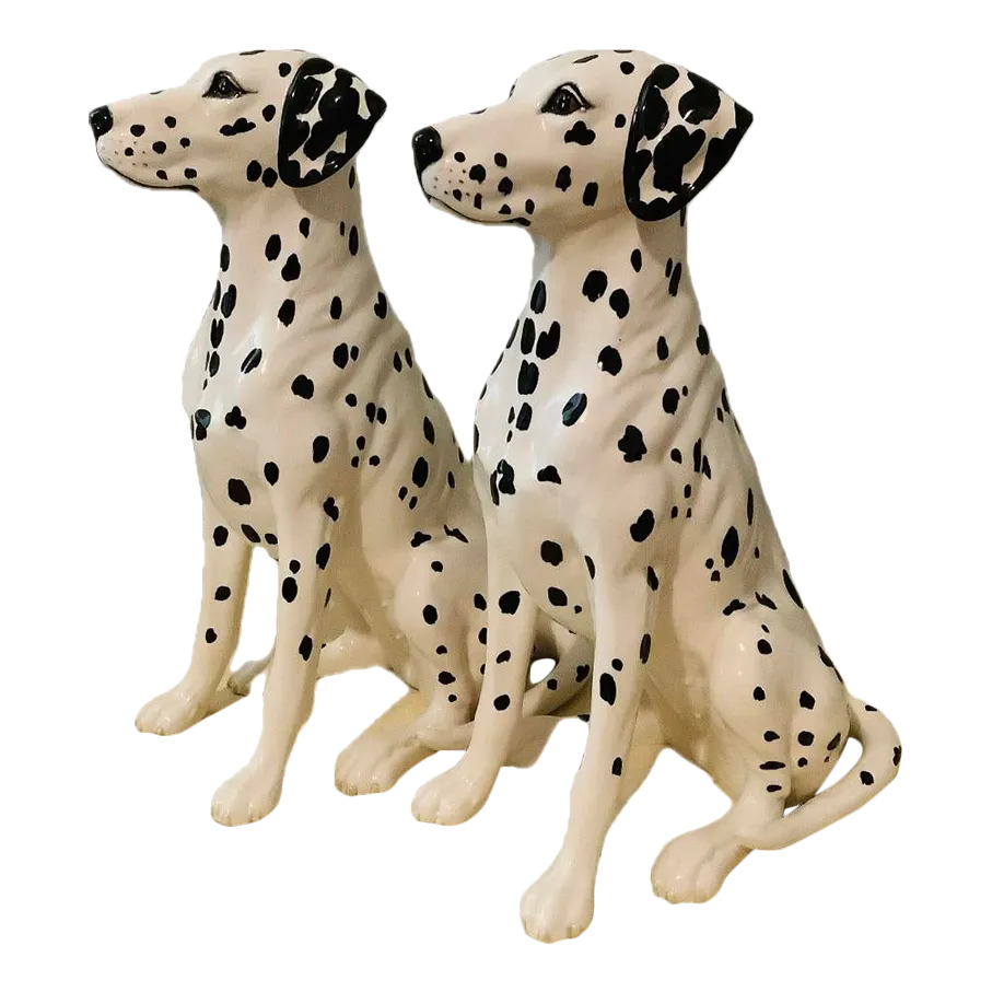 Vintage Royal Doulton Dalmatian Statues Made in England - a Pair | Chairish