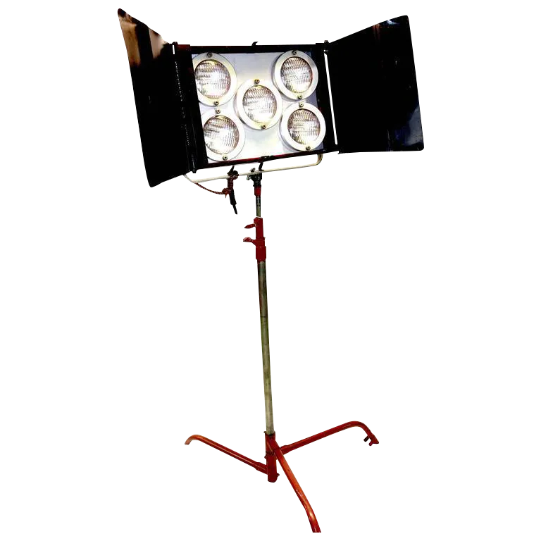 Mid-Century Hollywood Studio Molefay 5-Light Lamp on Stand | Chairish
