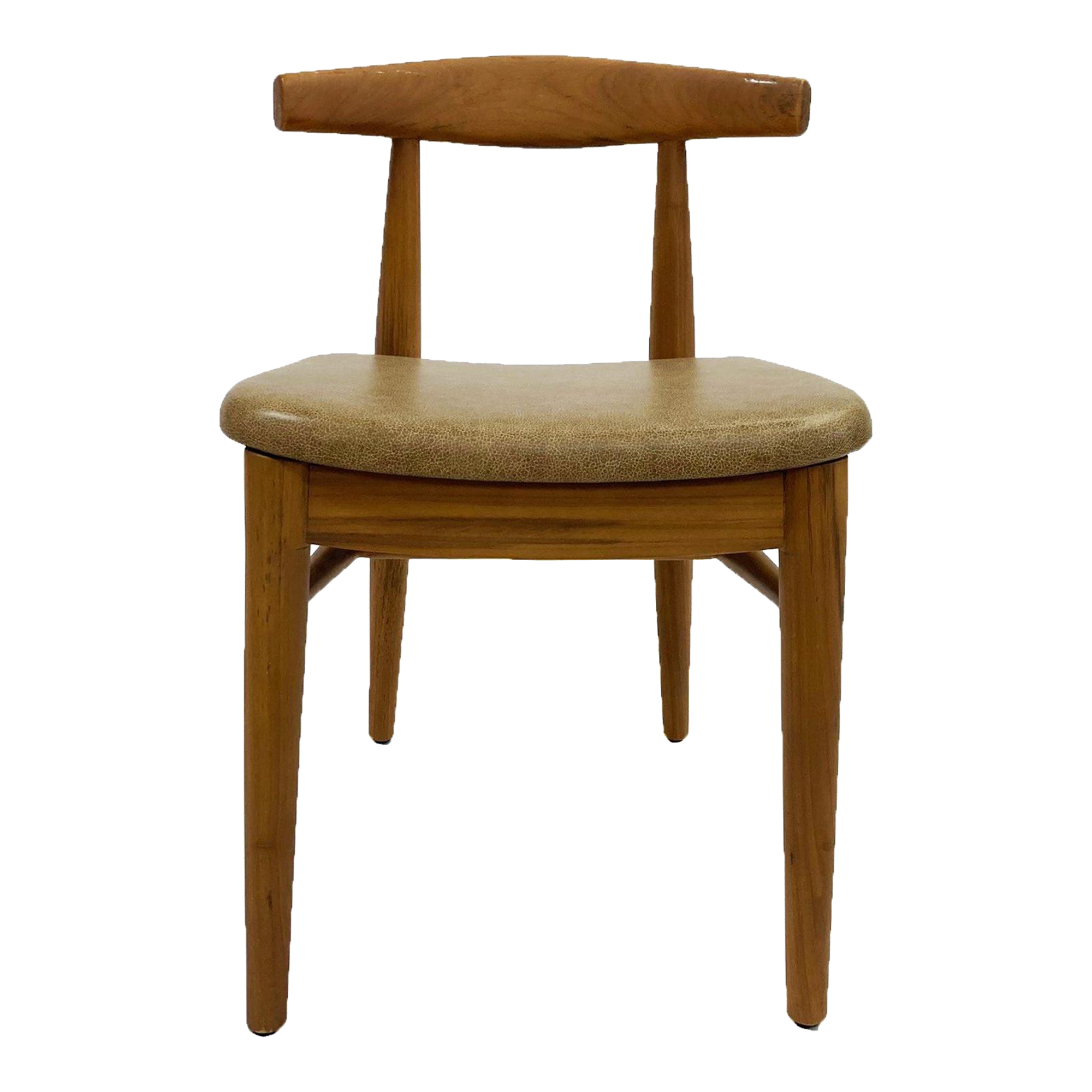 Indo Puri Dian Dining Chair With Faux Leather Seat | Chairish