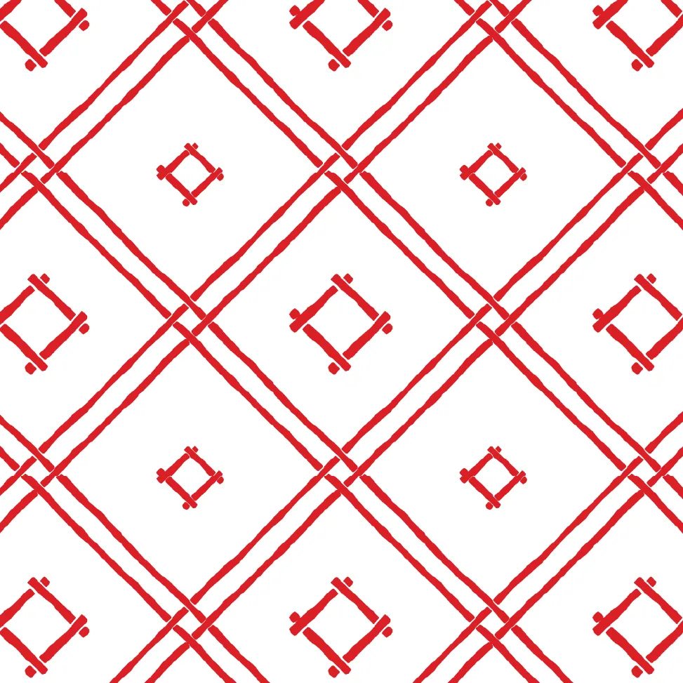 Island House Small Lacquer Red Wallpaper Sample | Chairish