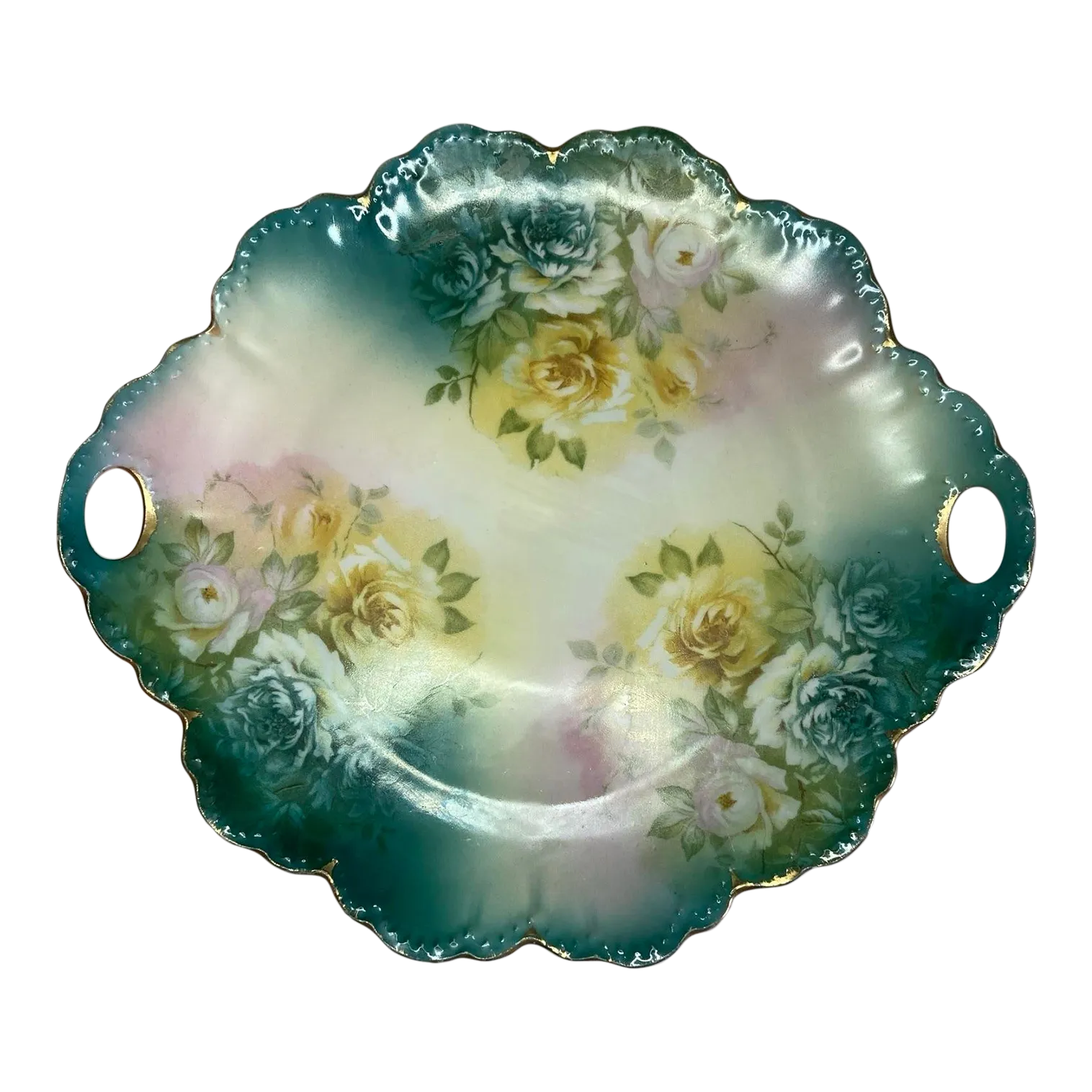 Antique Rosenthal Rc Malmasion Serving Platter 1891-1906 Yellow Blue ...