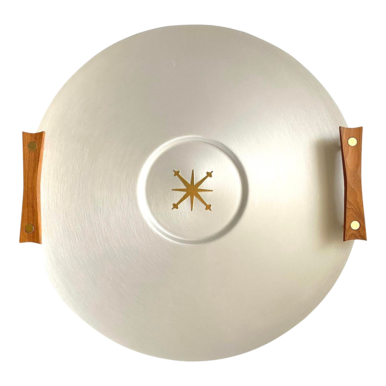 Mid Century Modern Mirro Medallion Serving Tray Aluminum Atomic ...