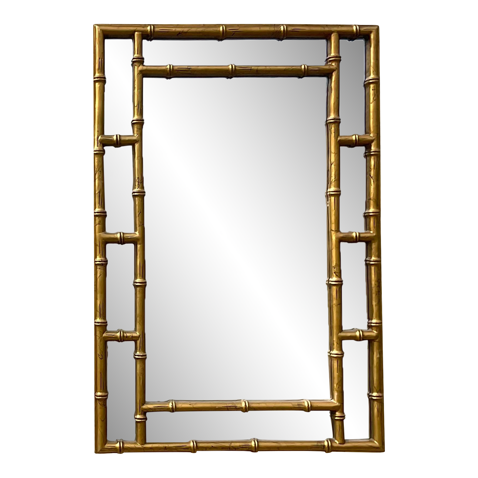 Vintage Regency Gilt Bamboo Mirror | Chairish