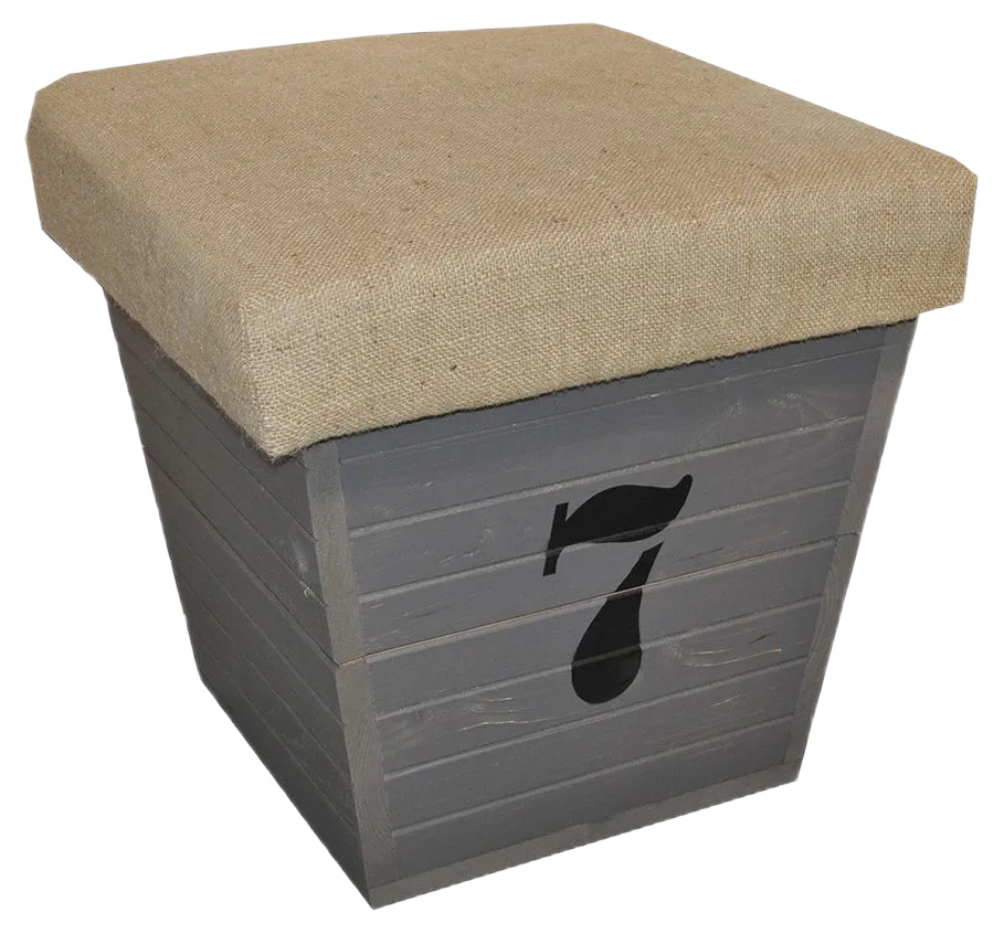 Vintage Style Storage Box Seat with Number, 2012 | Chairish