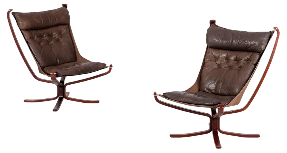 Falcon Easy Chairs attributed to Sigurd Resell, Norway, 1970s, Set of 2 ...