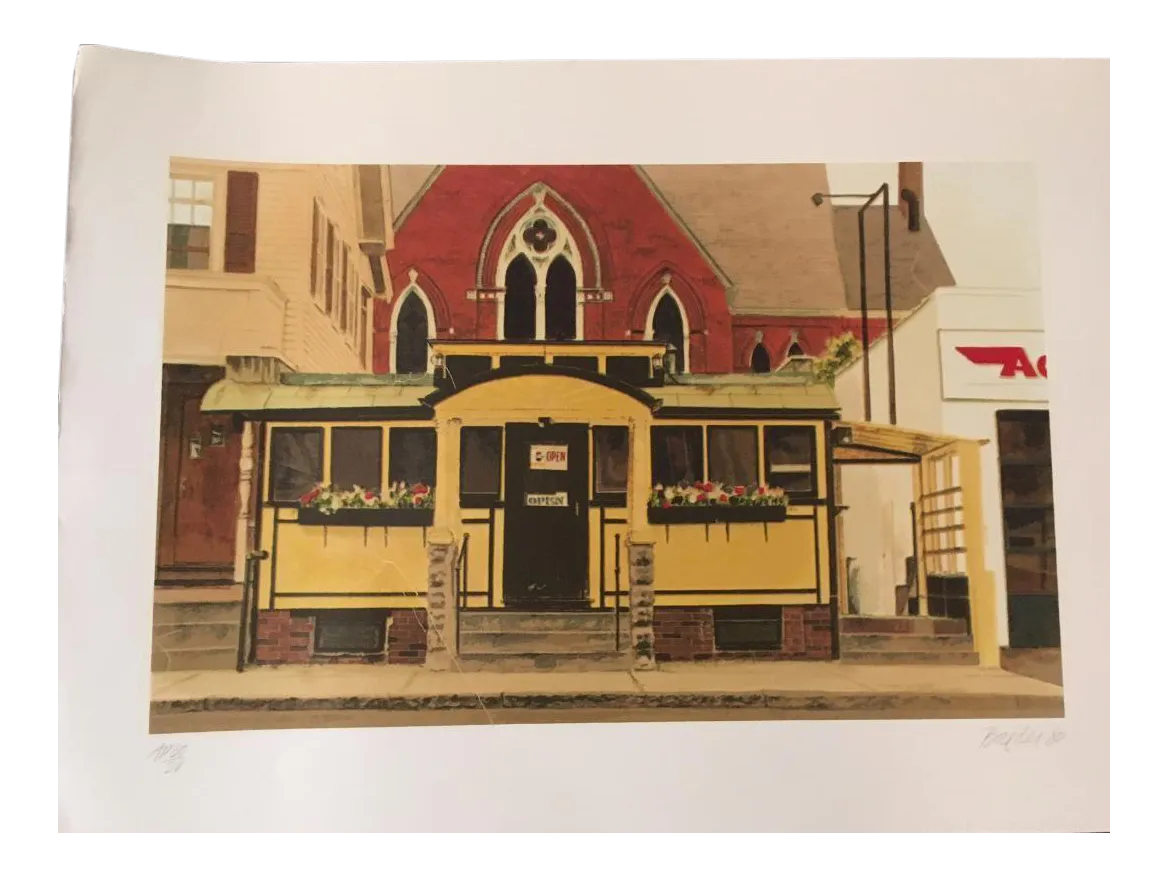 1980 "Casey's Diner" Street Scene Artist's Proof Lithograph by John ...