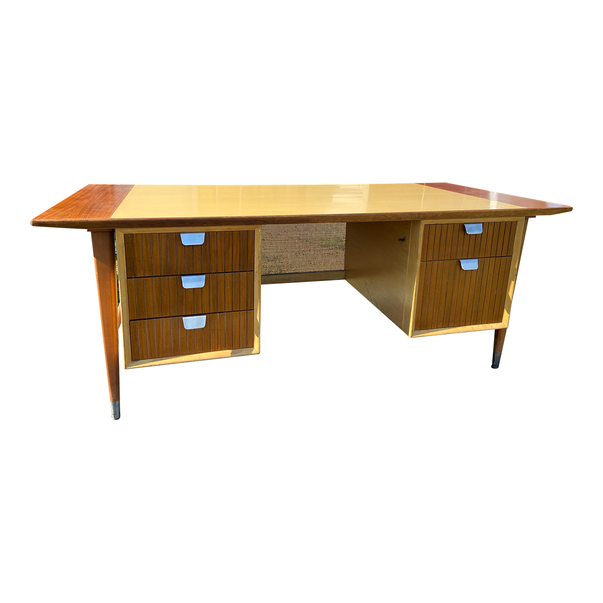 Mid 20th Century Jasper Modern Walnut Desk | Chairish