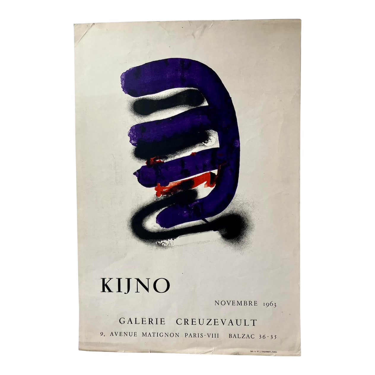 1960s Ladislas Kijno Paris Exhibition Poster | Chairish