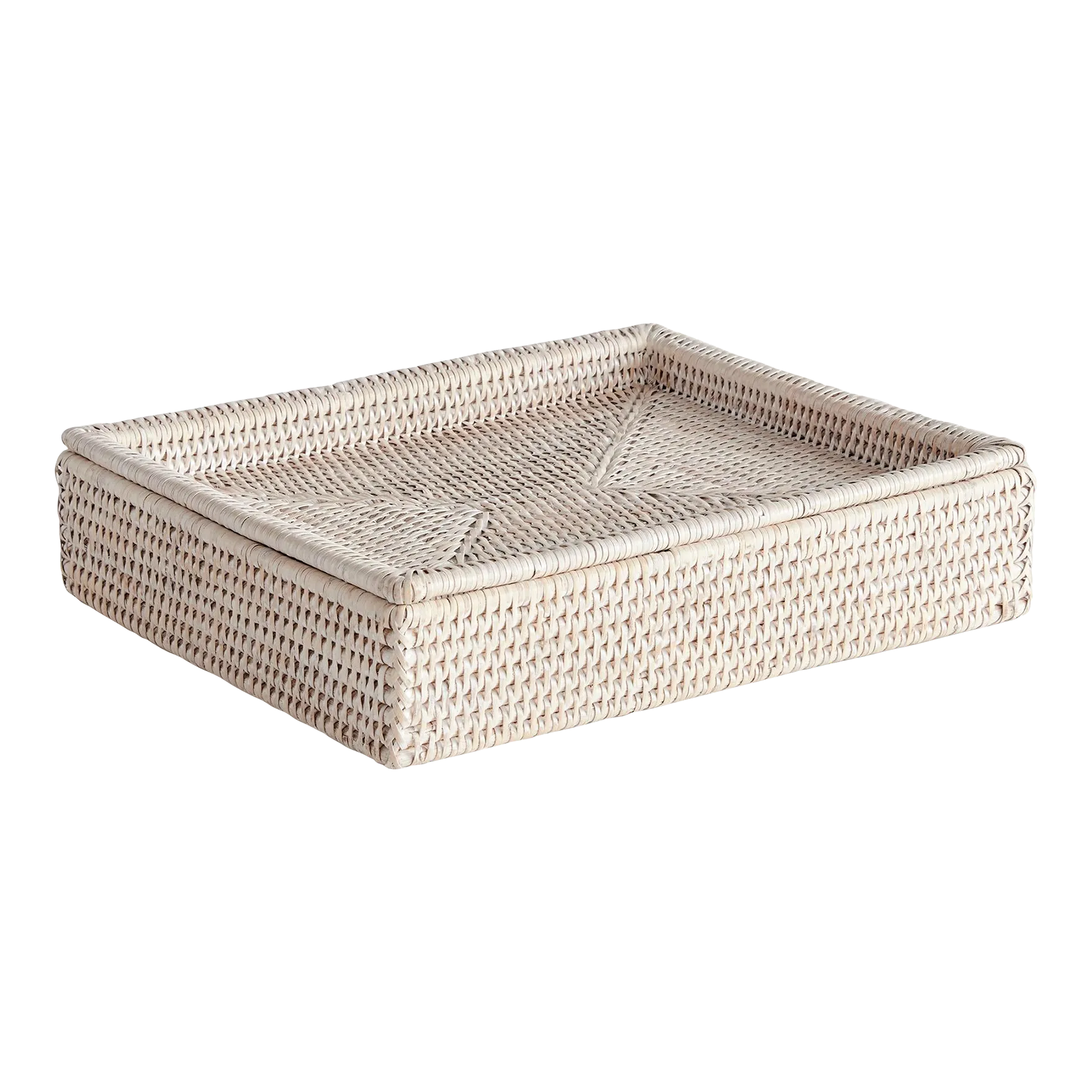 Burma Rattan Lidded Letter Box | Chairish