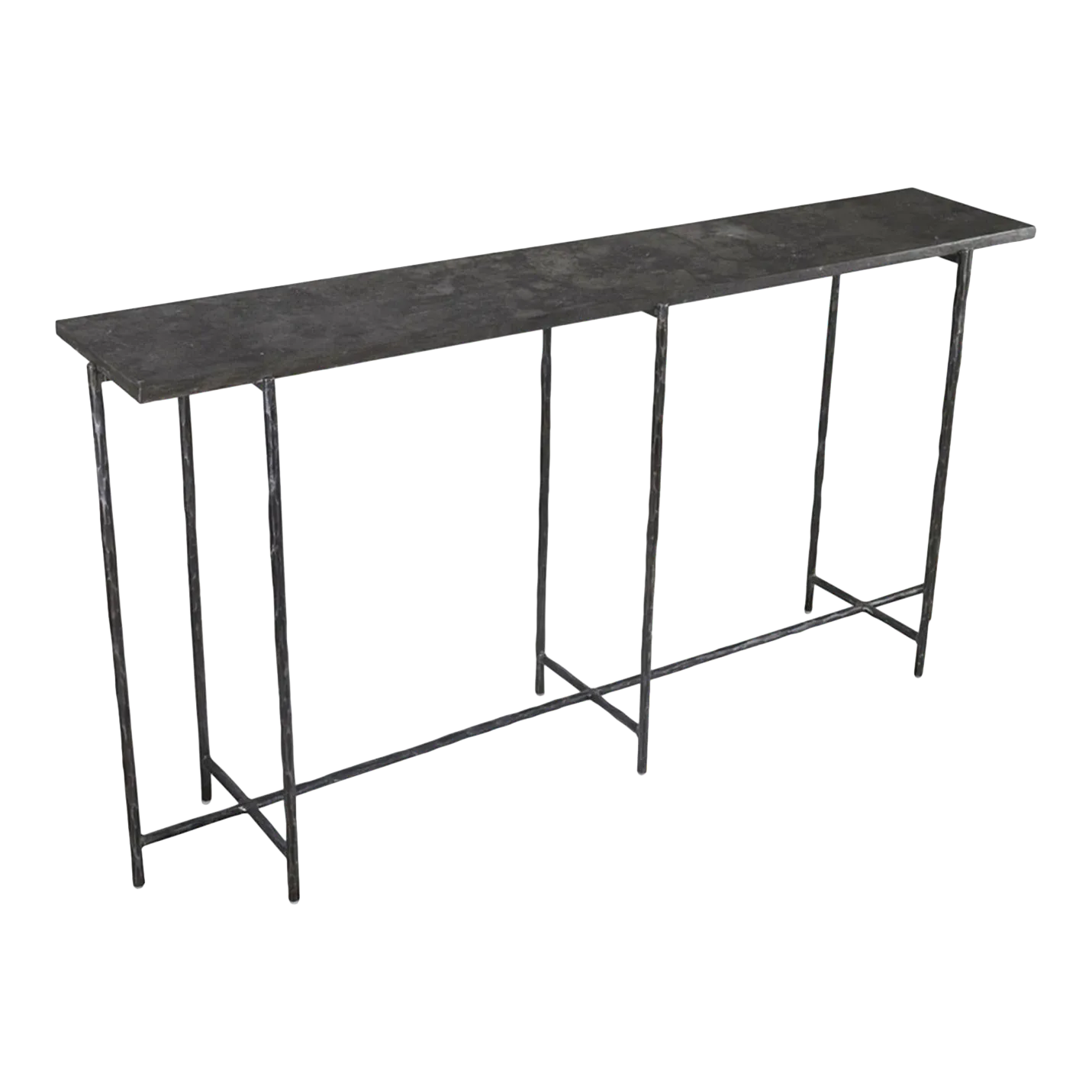 Grey Smoke Slate Thin Long Console Table | Chairish