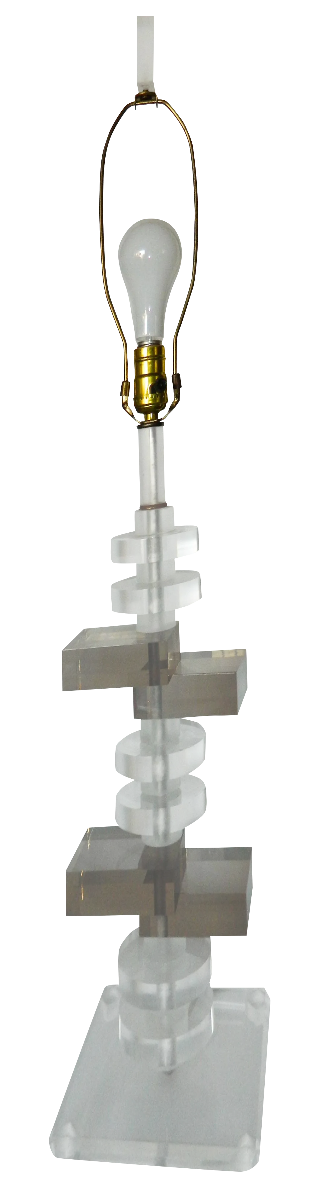 Lucite Table Lamp | Chairish