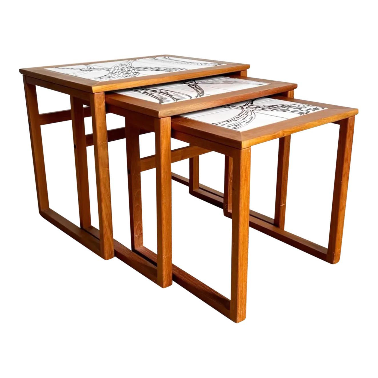 Danish Modern Nesting Tables by Mobelfabrikken Toften | Chairish