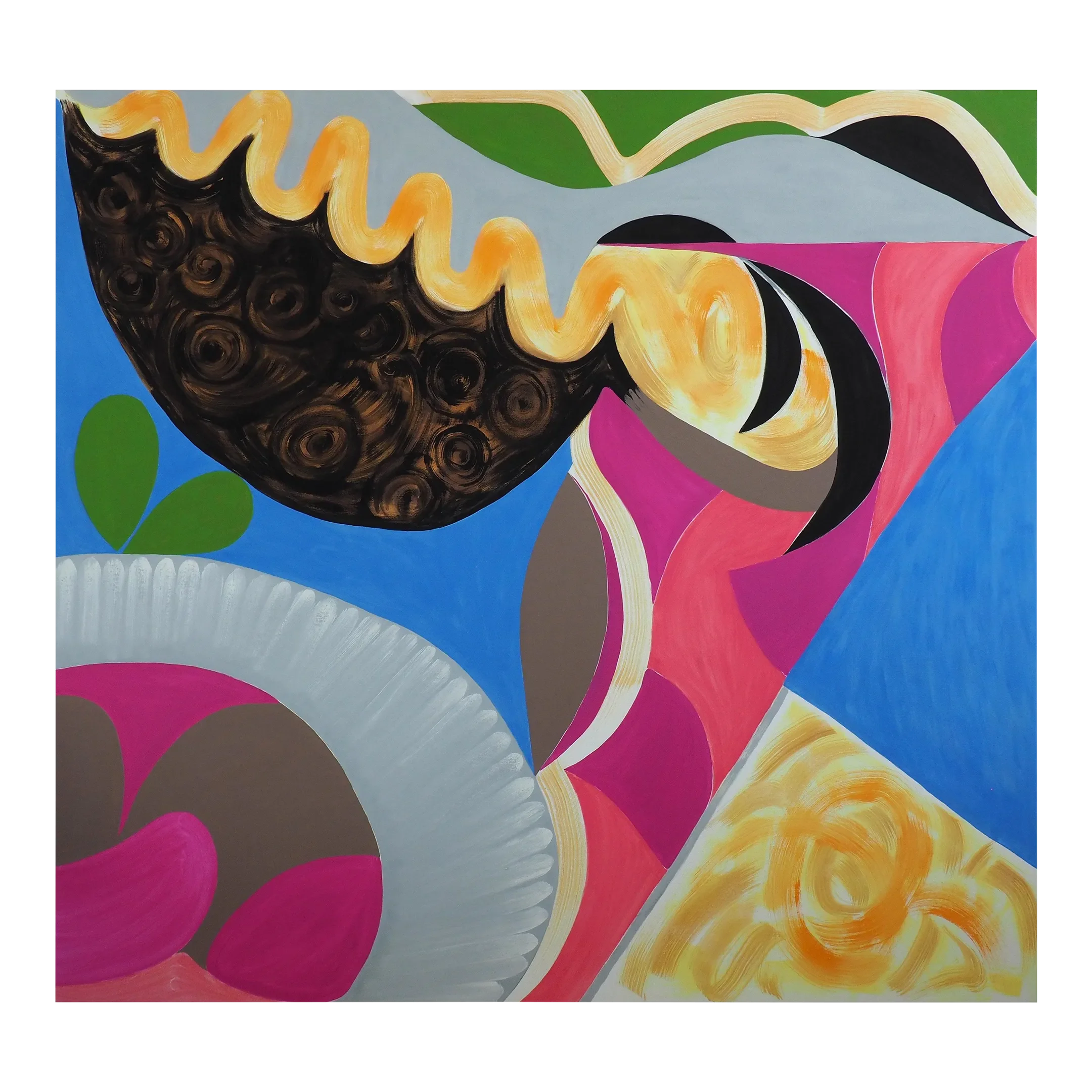 Contemporary Abstract Oil on Canvas Painting "Confluence - Still Life 1 ...