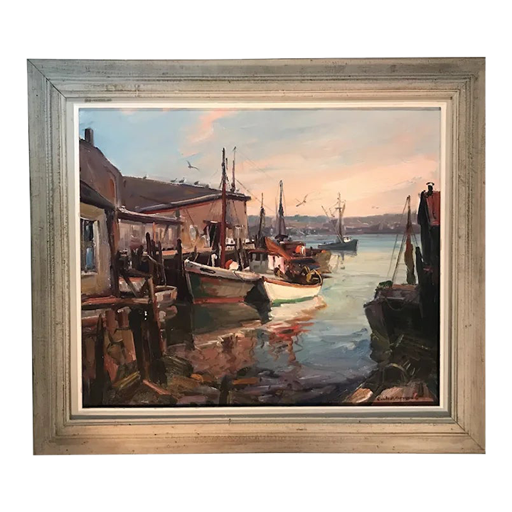 Emile Gruppe Mid Century Oil Painting | Chairish