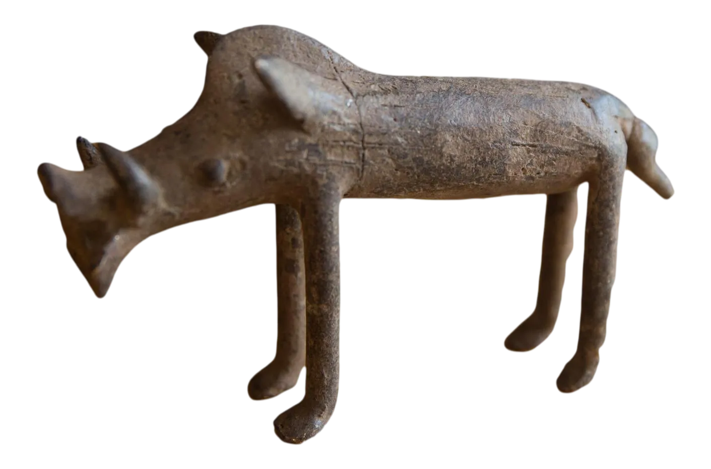 Vintage African Bronze Warthog | Chairish