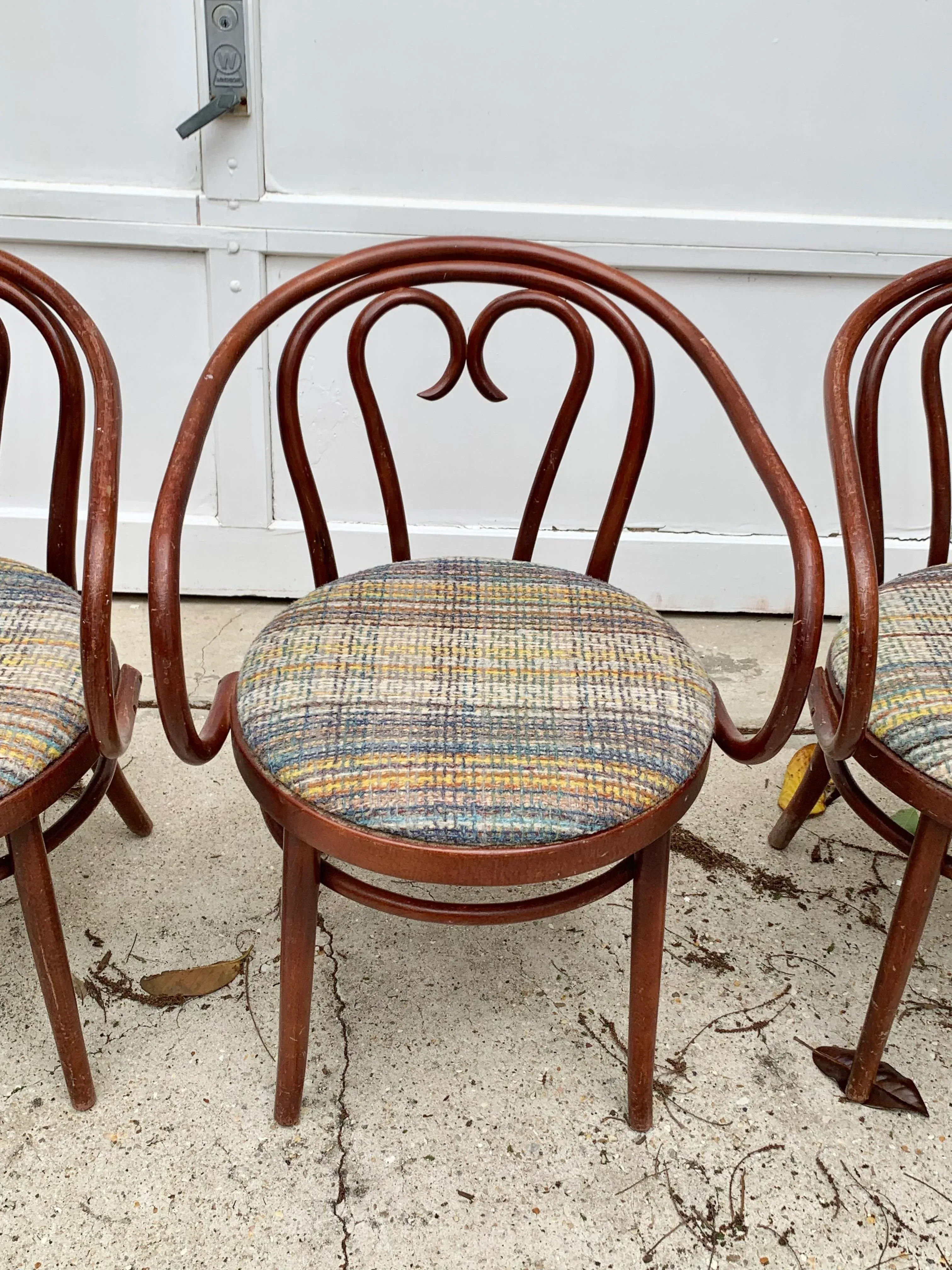 Vintage Thonet Style Bentwood Arm Chairs Set of 6 Chairish