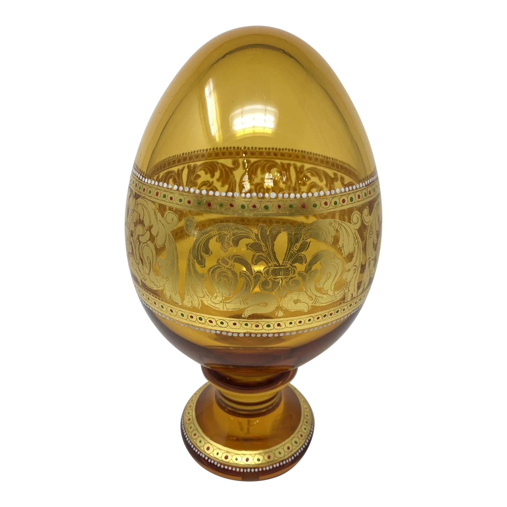 Murano Glass Faberge Style Egg | Chairish