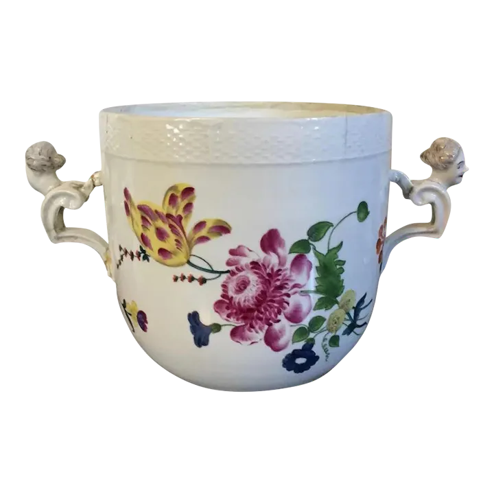 Antique 18th Century German Porcelain Cachepot Jardiniere Ice Pail Urn ...