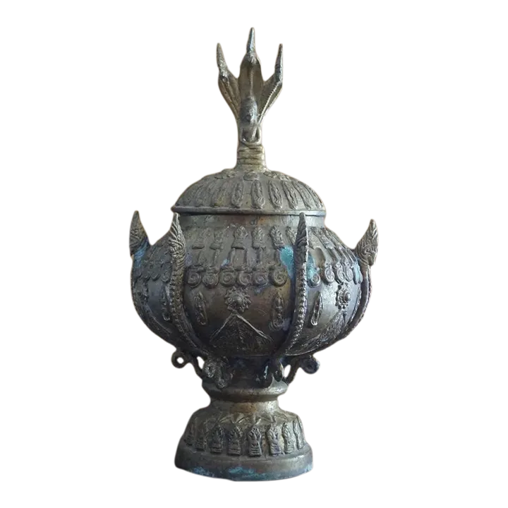 1960s Bronze Buddhist Offering Bowl | Chairish