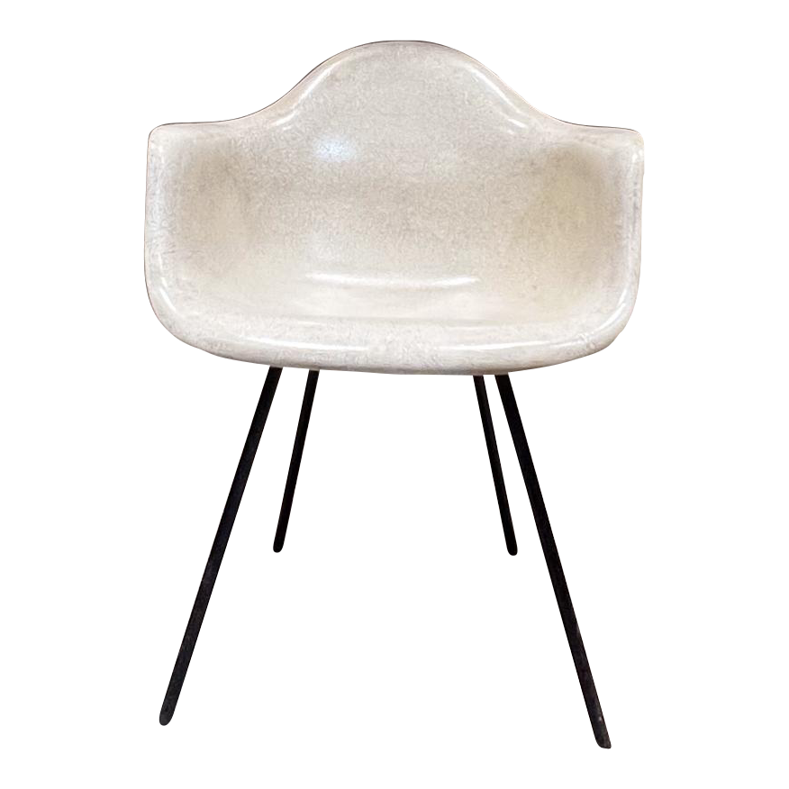 1950s Charles & Ray Eames Dax Fiberglass Shell Armchair Parchment ...