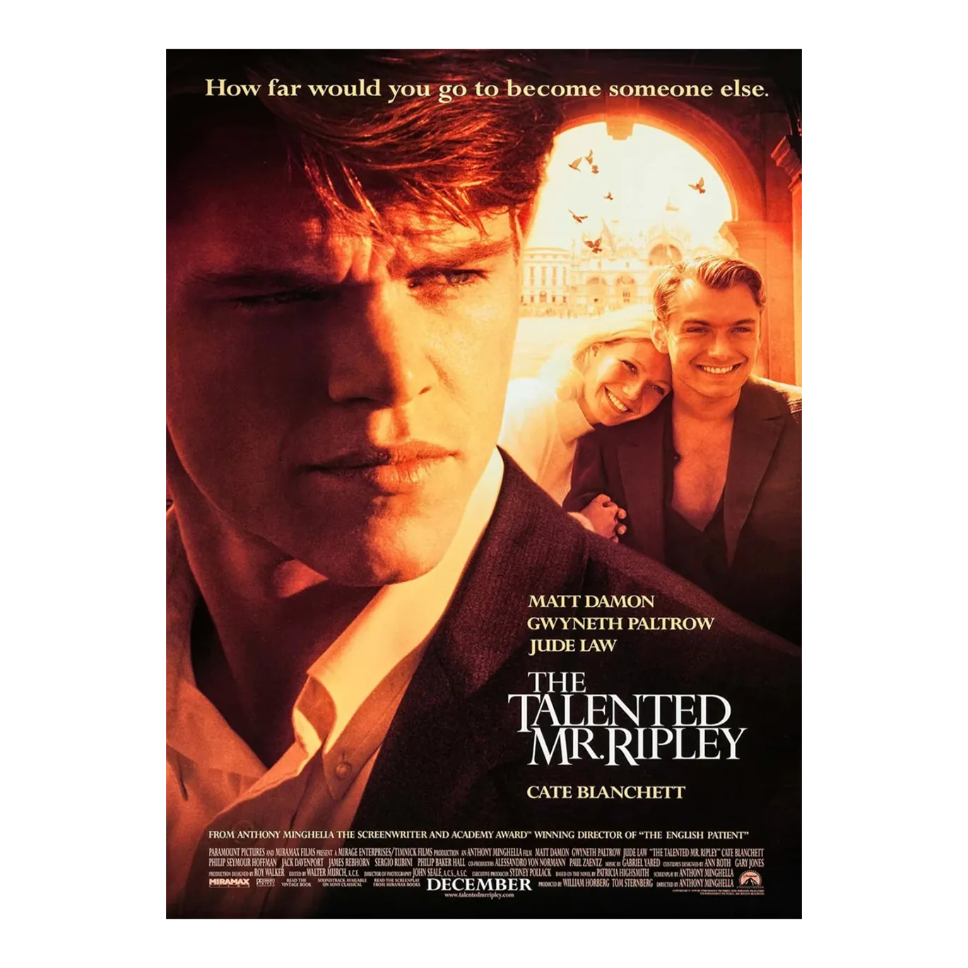 1999 The Talented Mr Ripley Poster | Chairish