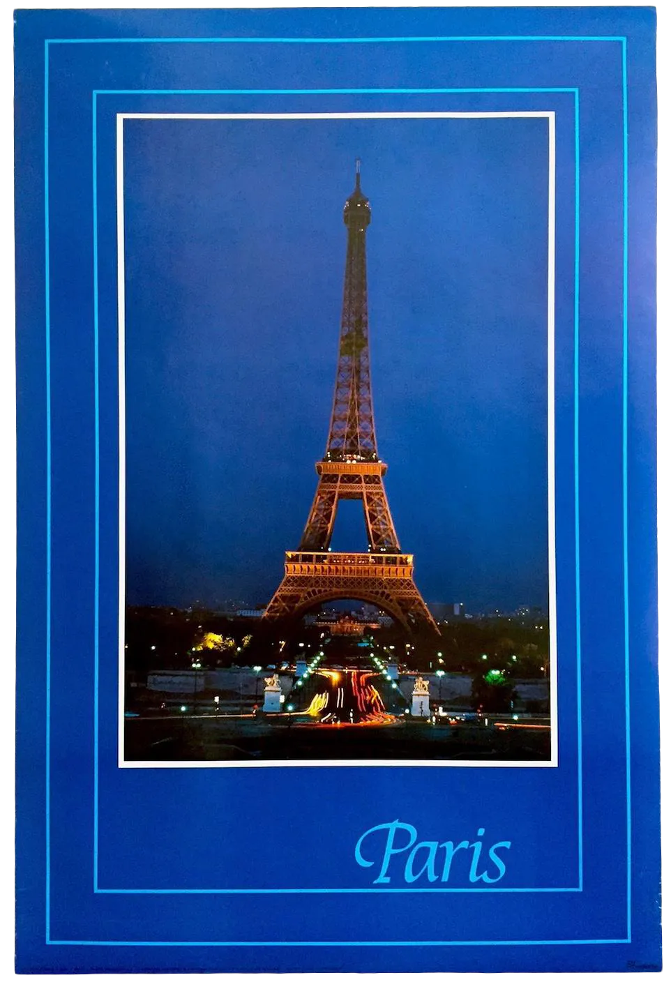 Vintage 1982 " Paris - Eiffel Tower " Lithograph Print Collector's ...