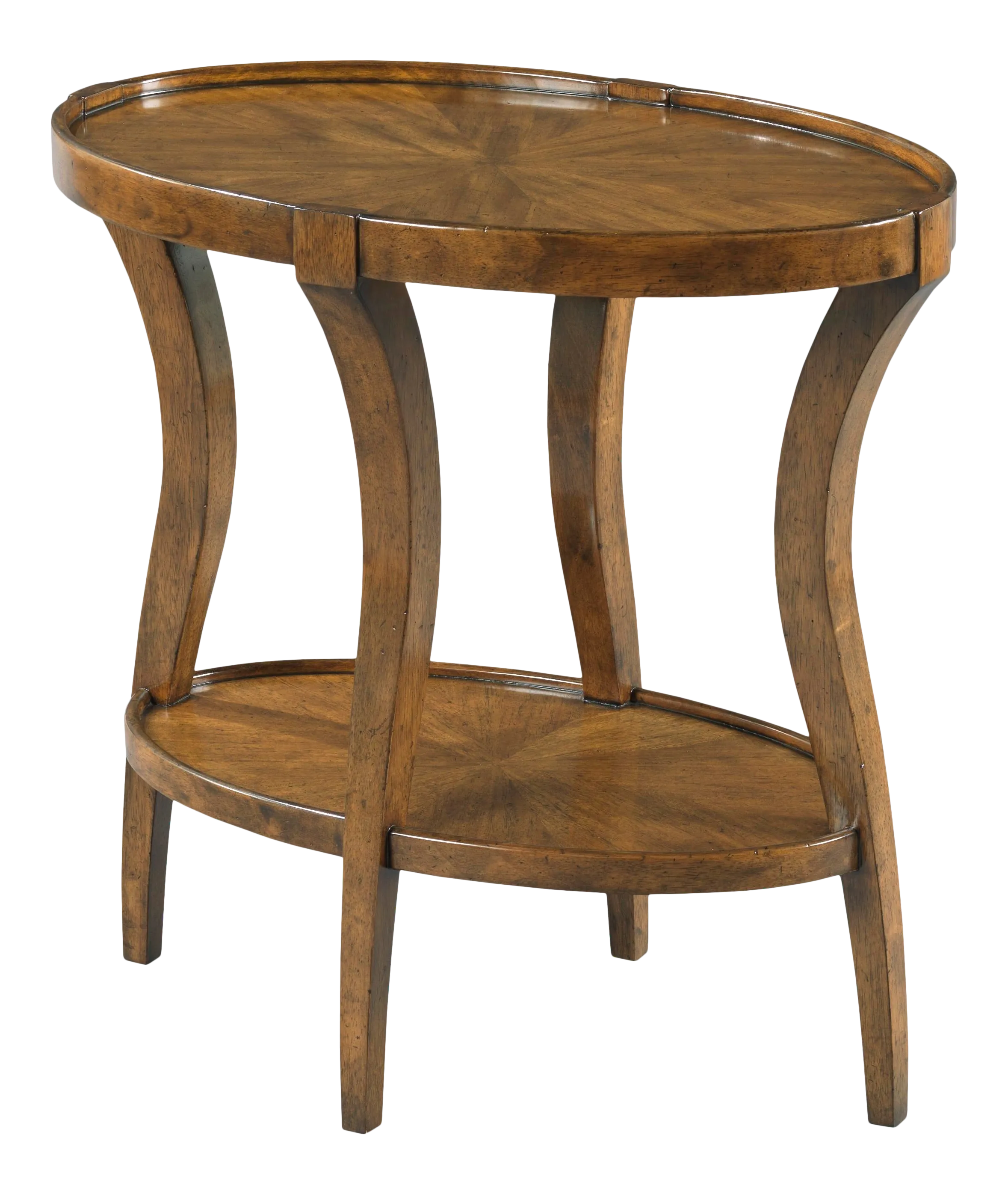 Linwood Oval Side Table in Brown | Chairish