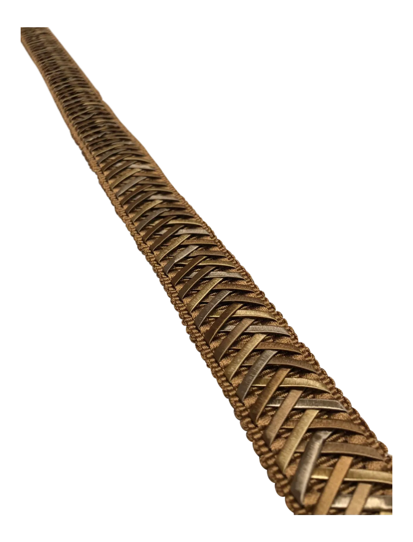 Modern Metallic Gold and Silver Silk Braided 1.25" Band Fabric Trim ...