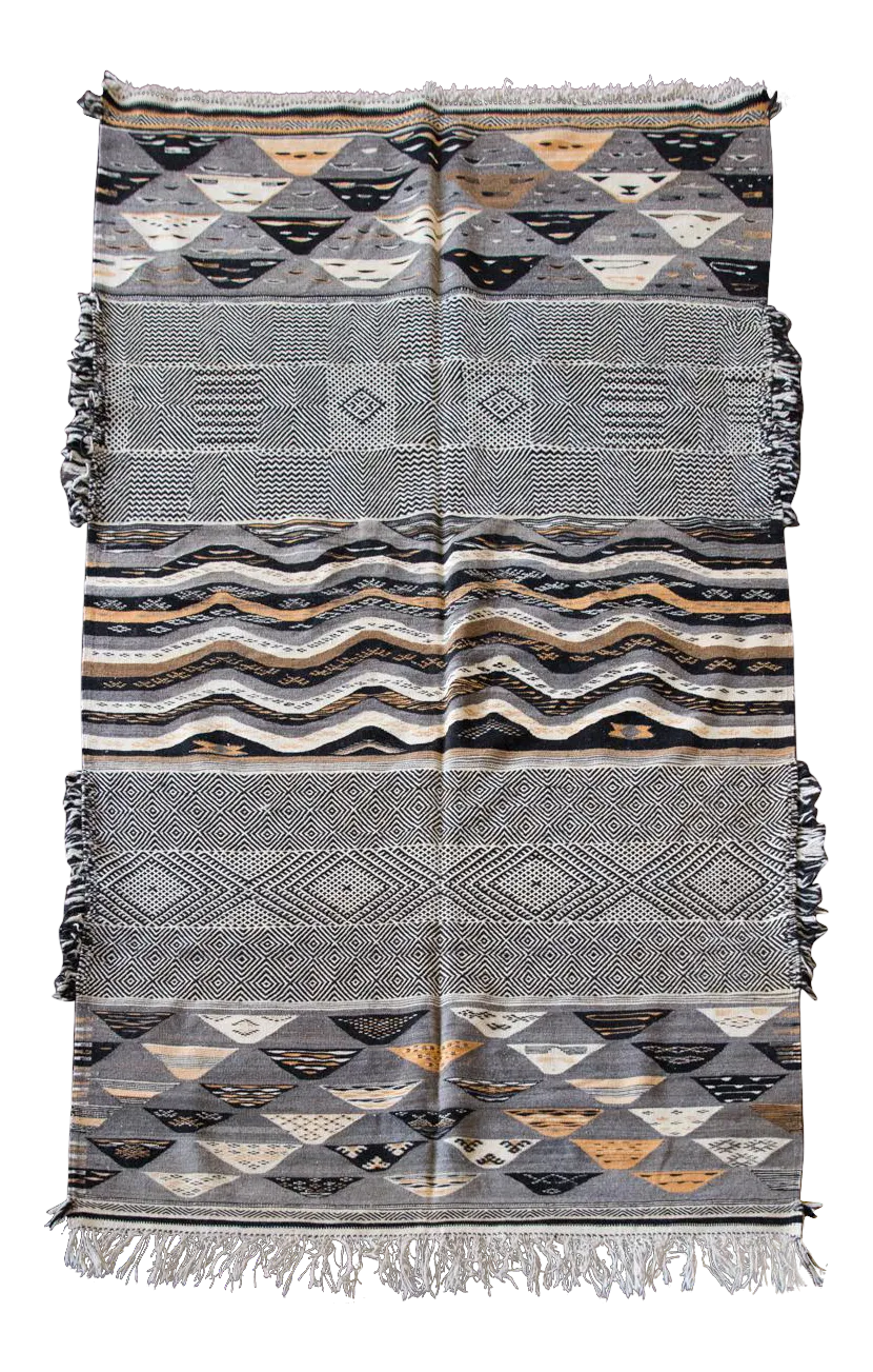 Traditional Berber Moroccan Akhnif/Zanafi MIX Kilim Rug | Chairish