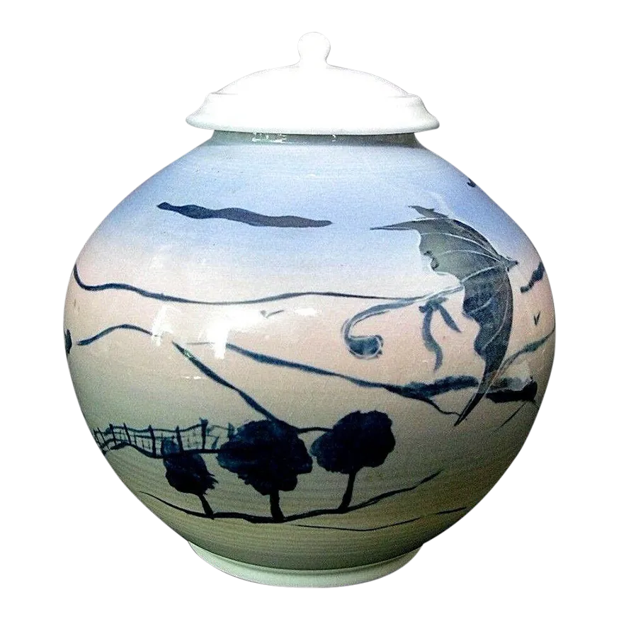 1978 Rex Fogt Signed Porcelain Lidded Jar Art Pottery Toledo Museum ...