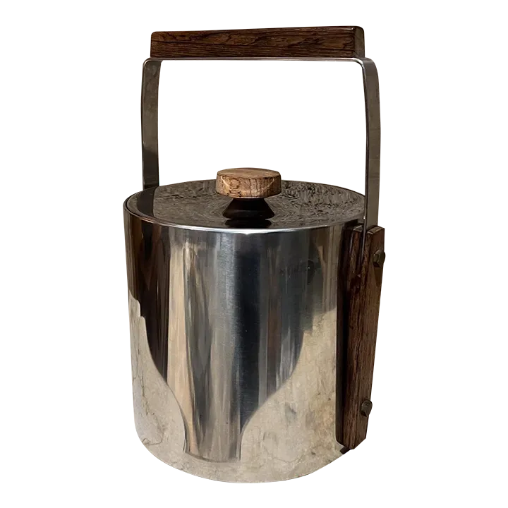 1960s Swedish Cultura Stainless Ice Bucket Sweden | Chairish