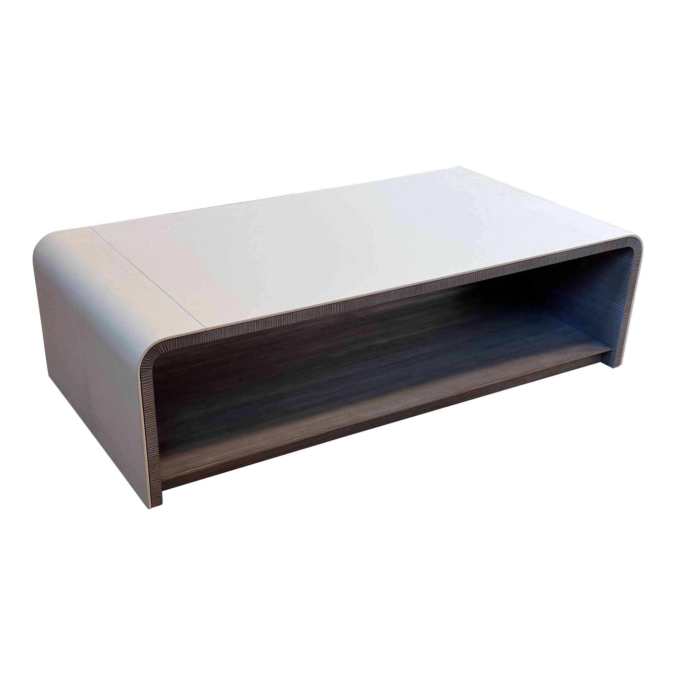 Joseph Jeup the Blaire Ultra Luxe Leather Wrapped Cocktail Table | Chairish