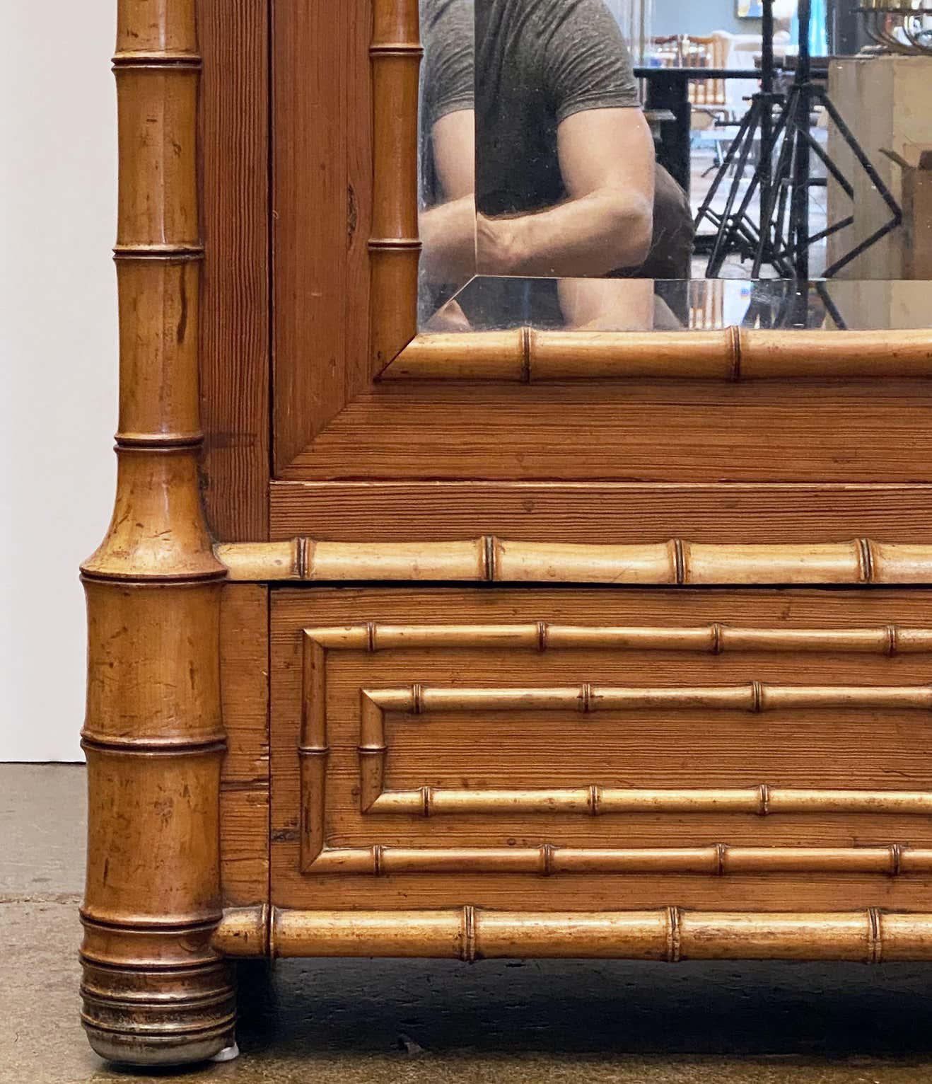 Faux bamboo armoire store