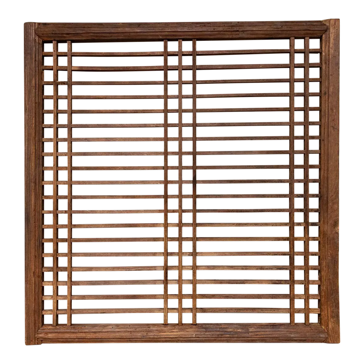 Kelani Aged Asian Lattice Window Panel | Chairish