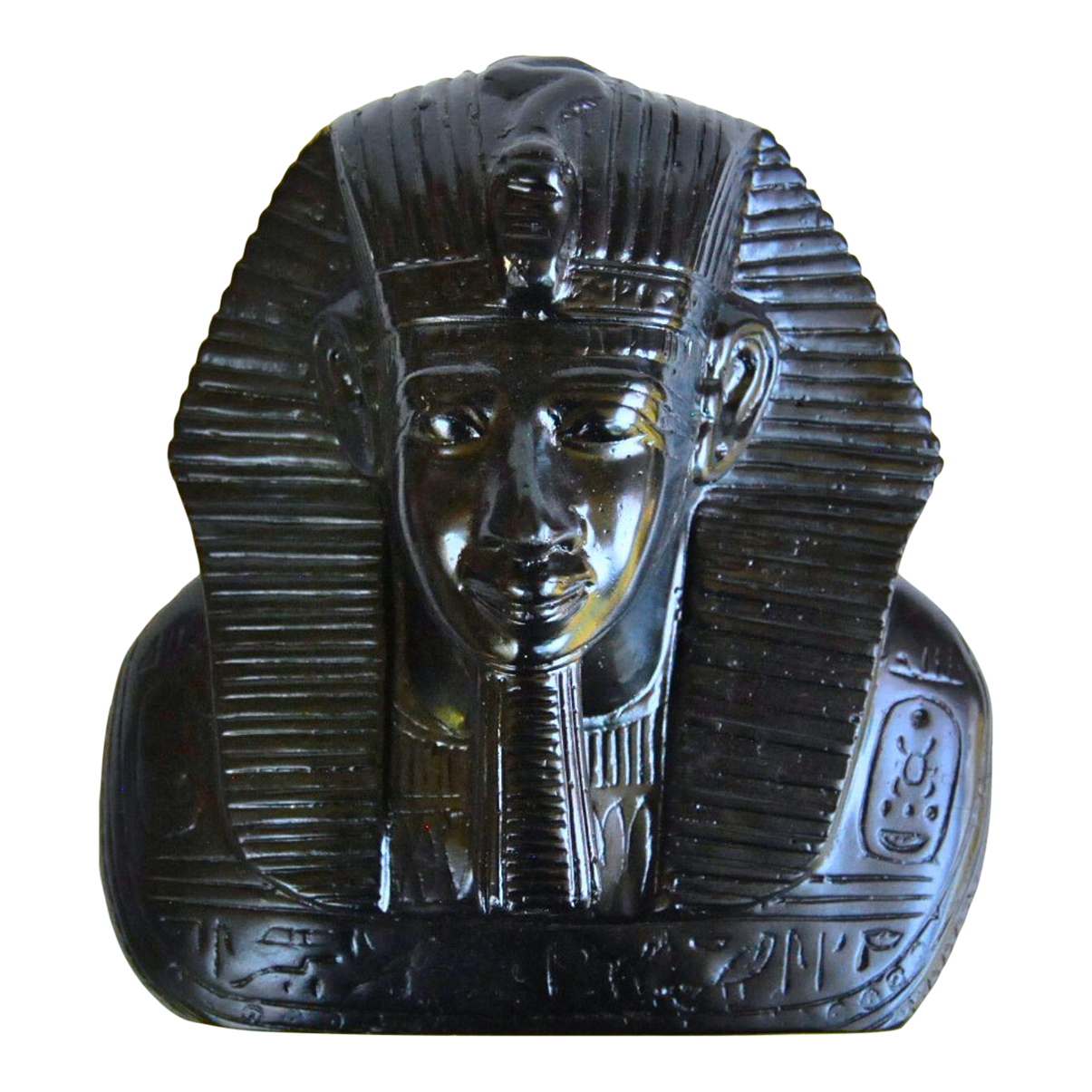 1960s King Tut Basalt Black Stone Bust Statuette Handcarved With ...