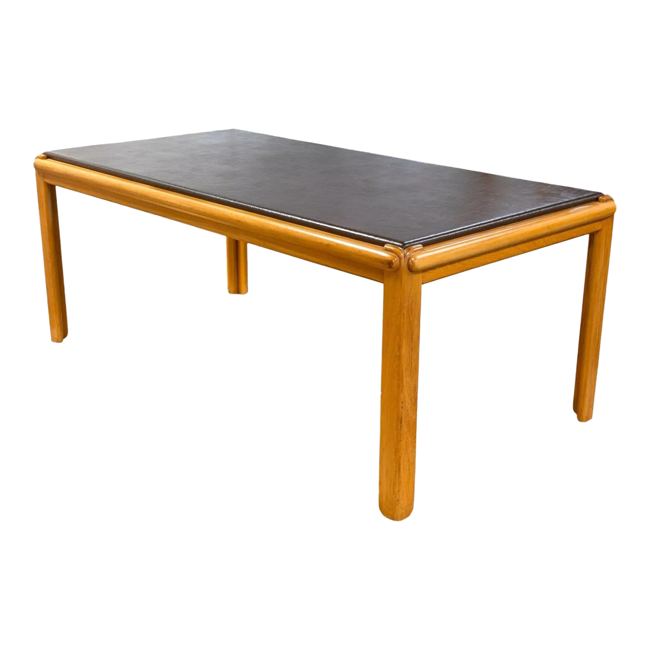 Ralph Rye Table Group for Thonet Solid Elm Frame with Deep Brown Vinyl ...