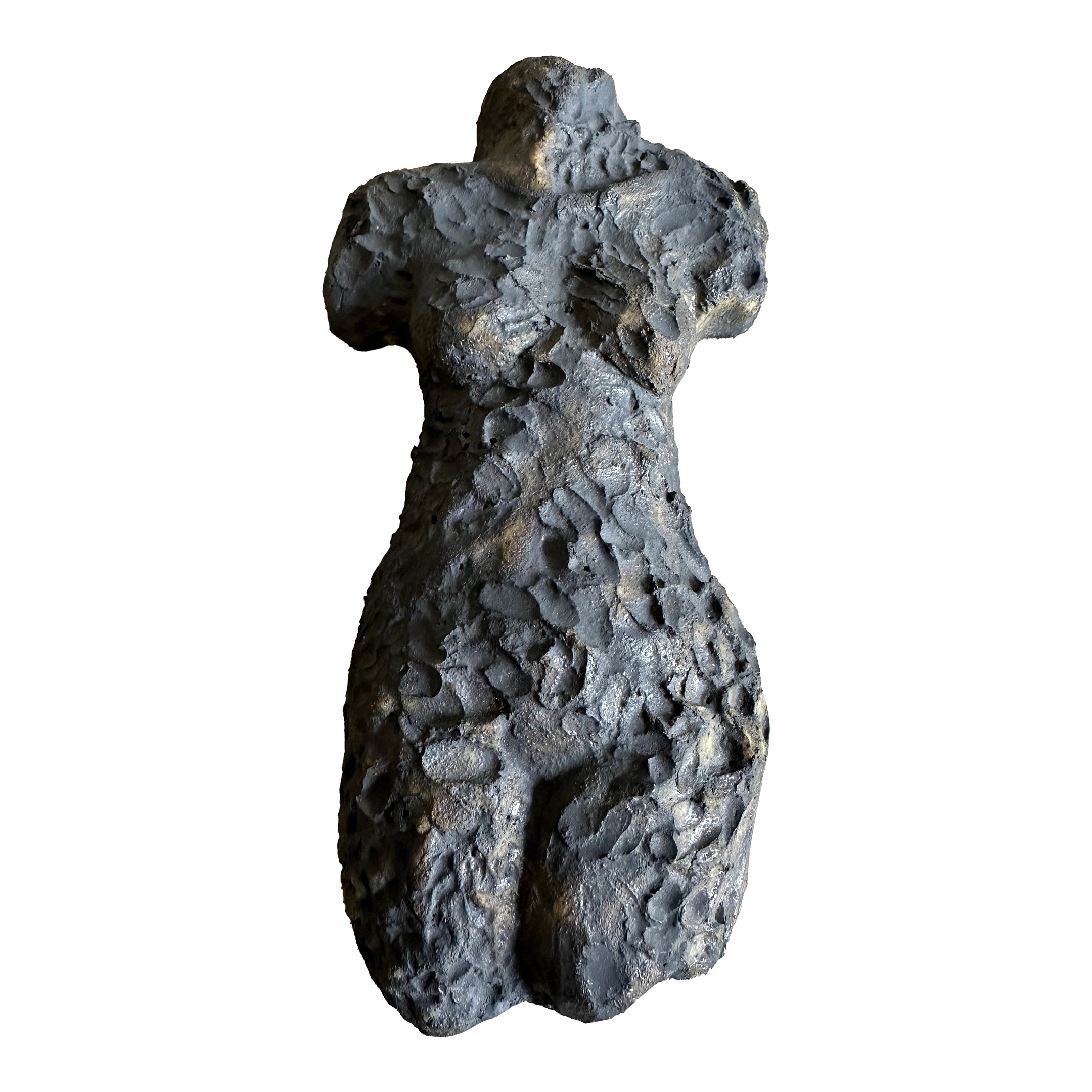 Midcentury Modern Brutalist Bronze Sculpture Of Female Torso Artist