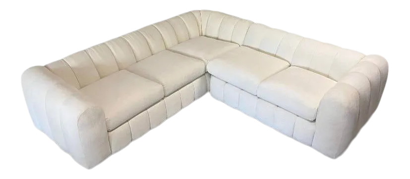 1970s Vintage Jay Spectre Channeled Sectional | Chairish