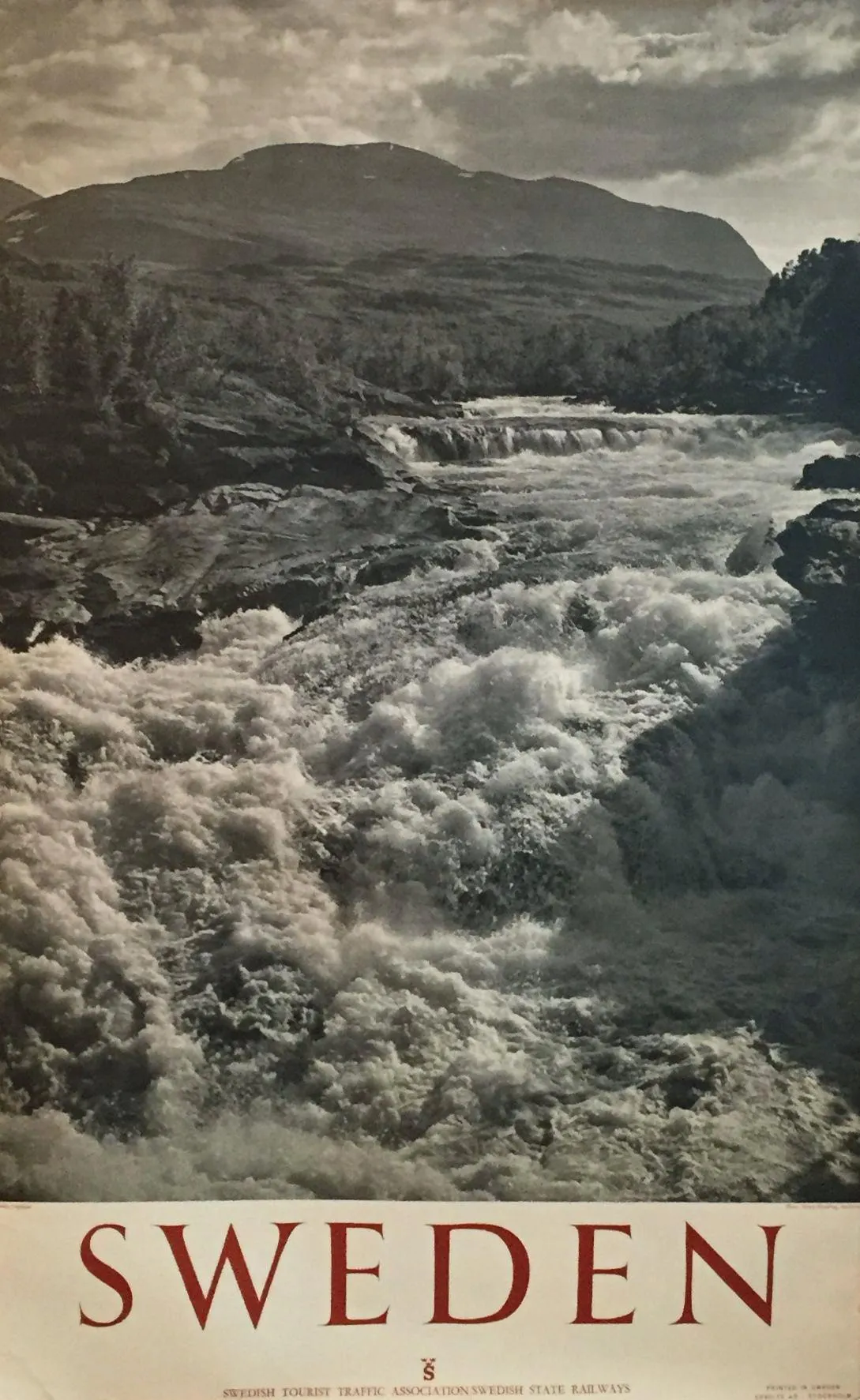 1950 Vintage Sweden Travel Poster | Chairish