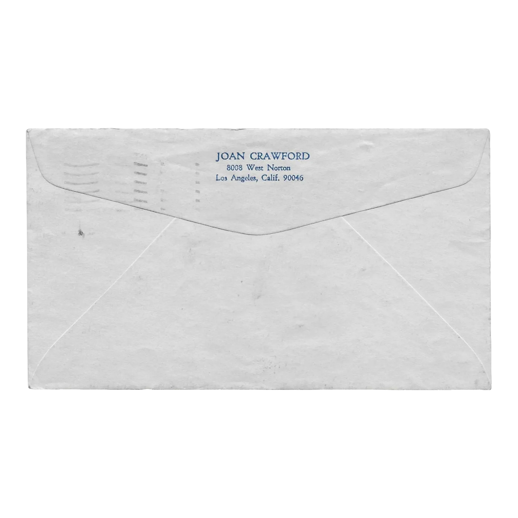 1967 Actress Joan Crawford Personal Envelope for Framing | Chairish