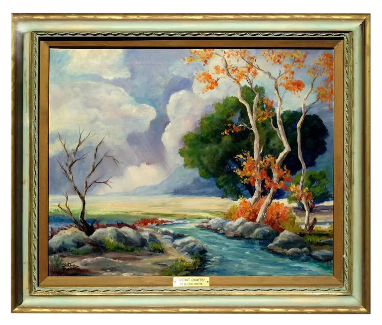 Aletha Martin "Distant Showers Beneath the San Gabriel Hills" Oil ...