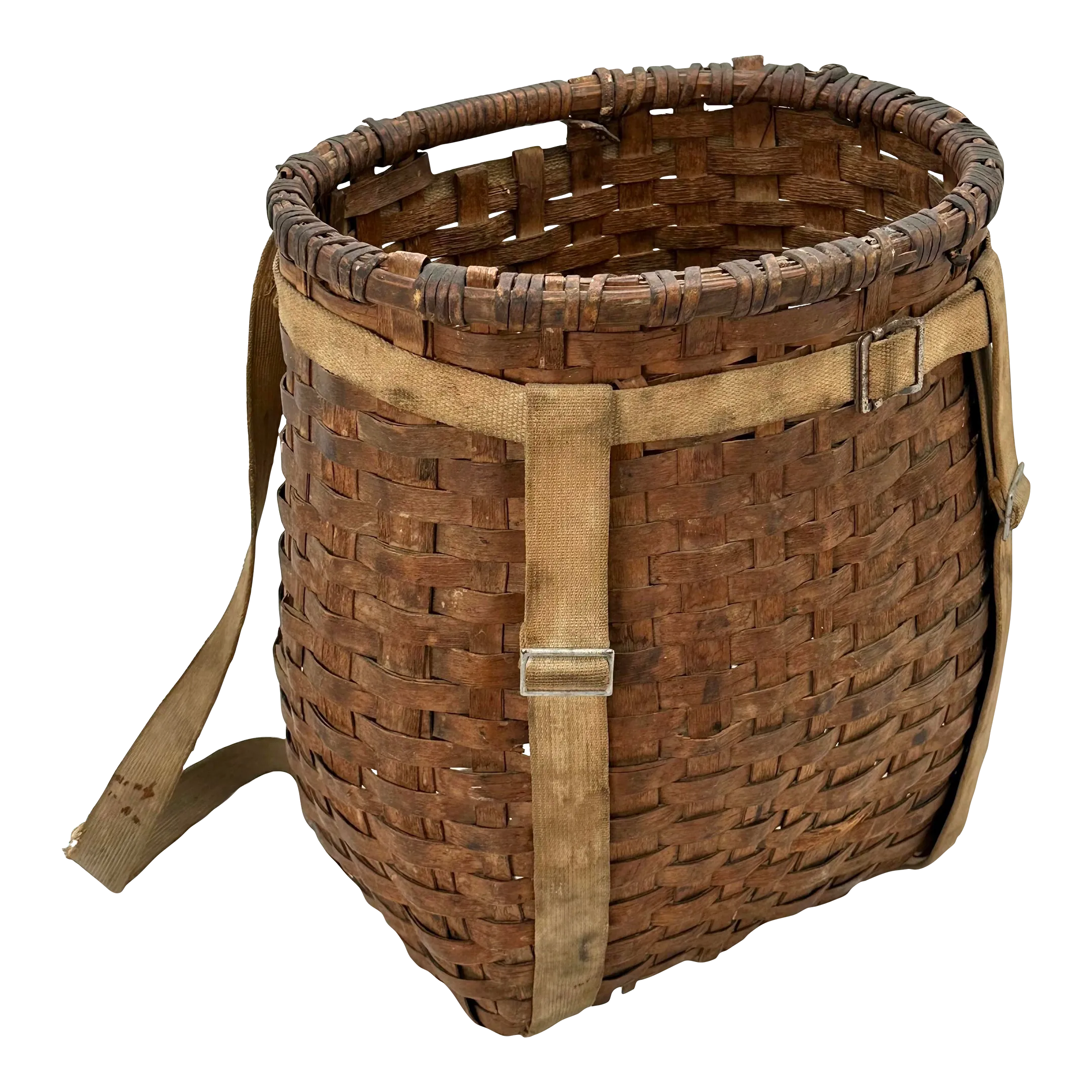 Nicely Age and Use Rustically Weathered Antique American Hand Woven ...
