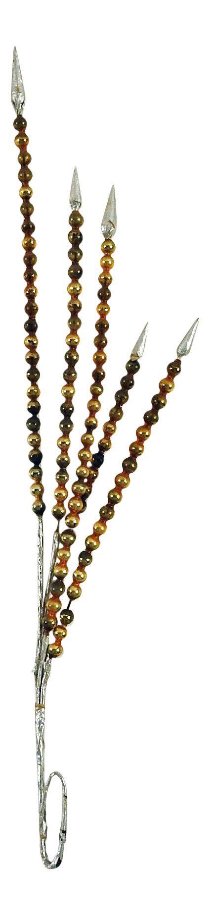 Vintage Gold Glass Ball Christmas Floral Pick | Chairish