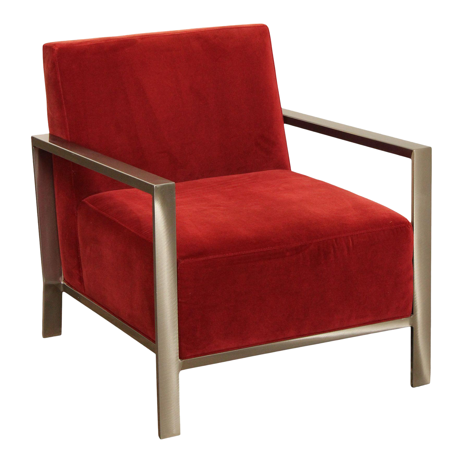 Contemporary Room and Board Zinc Frame Lounge Chair | Chairish