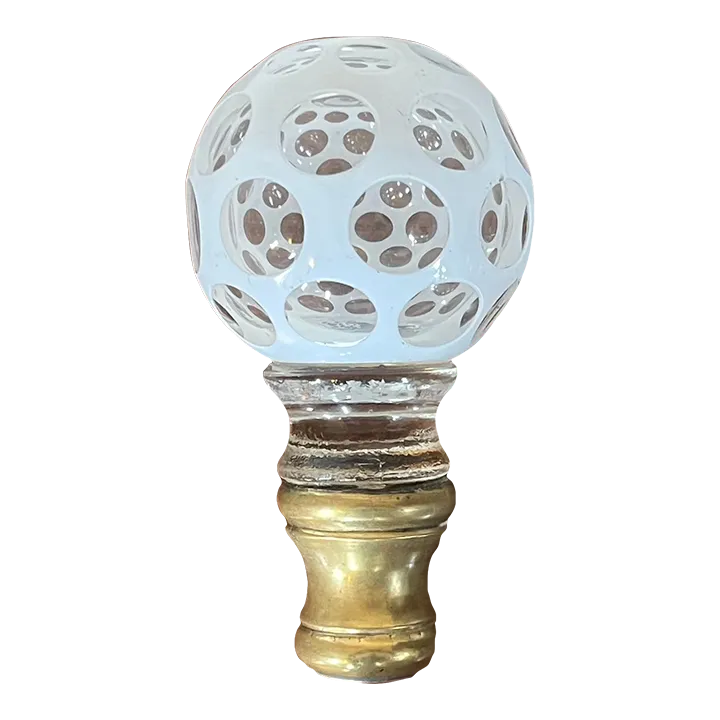 Antique 19th Century French Opaline Cased Glass Newel Post Finial ...