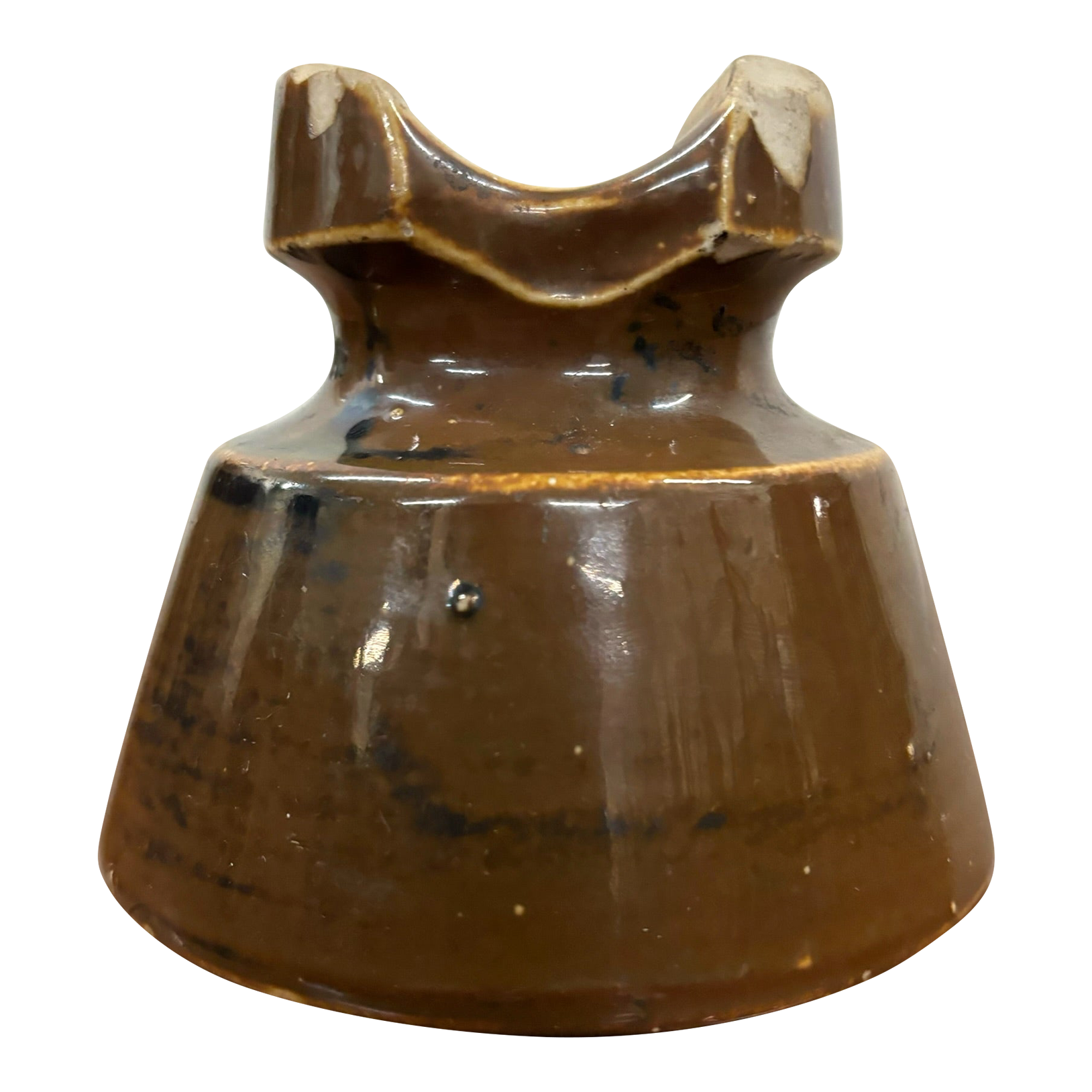 Antique Brown Ceramic Glazed Insulator | Chairish