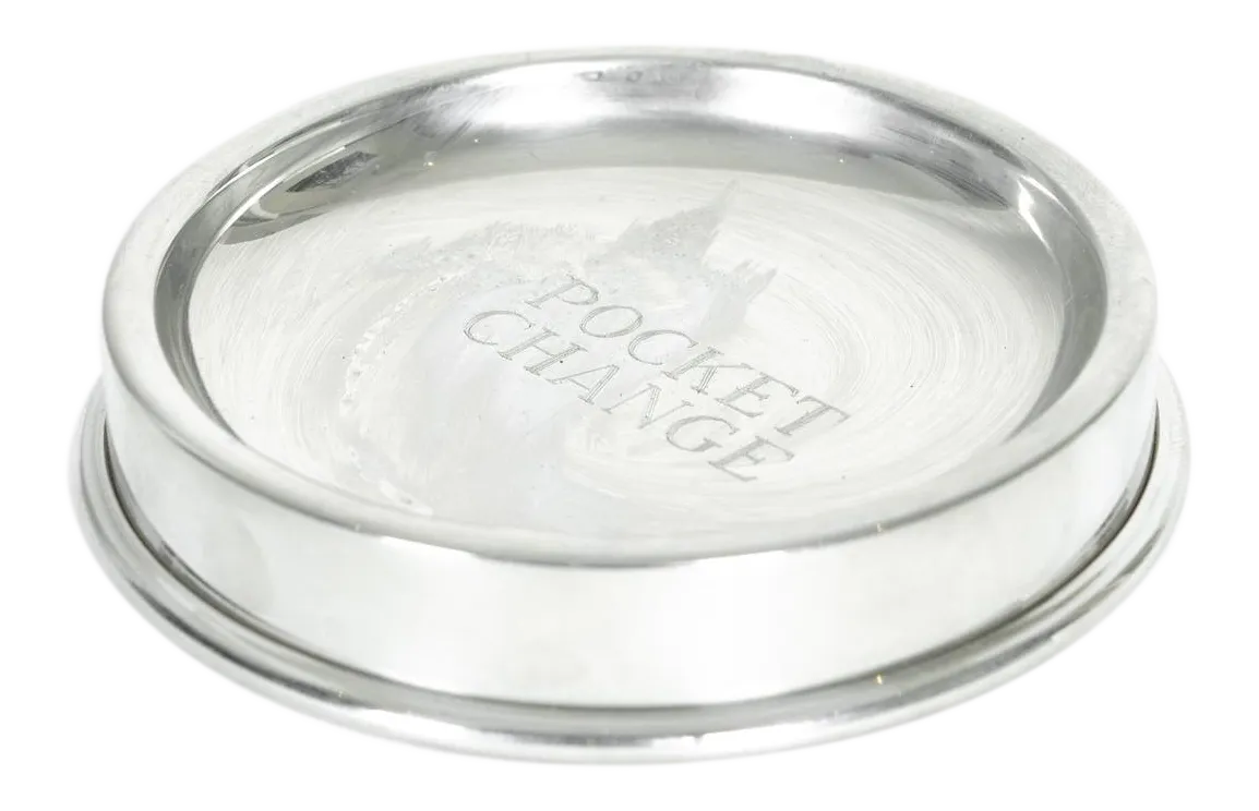 English Silver Plated Pocket Change Tray | Chairish