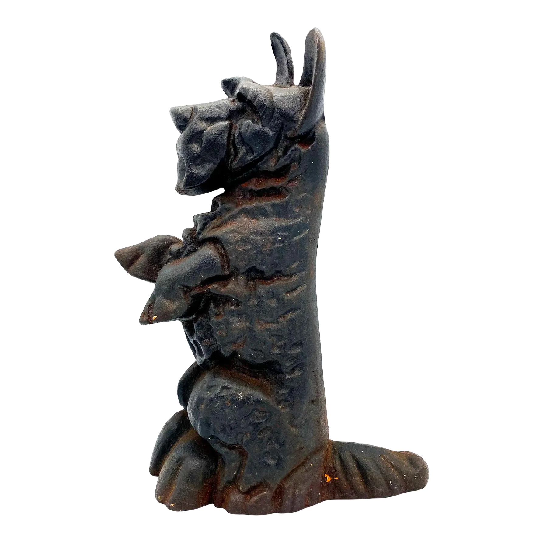 Oversized Early 20th Century Black Cast Iron Scotty Dog Door Stop ...